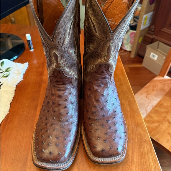 Dan Post | Shoes | Dan Post Ostrich Leather Cowboy Boots Brown | Poshmark